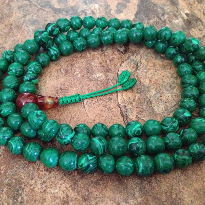 Malachite Mala - Etsy