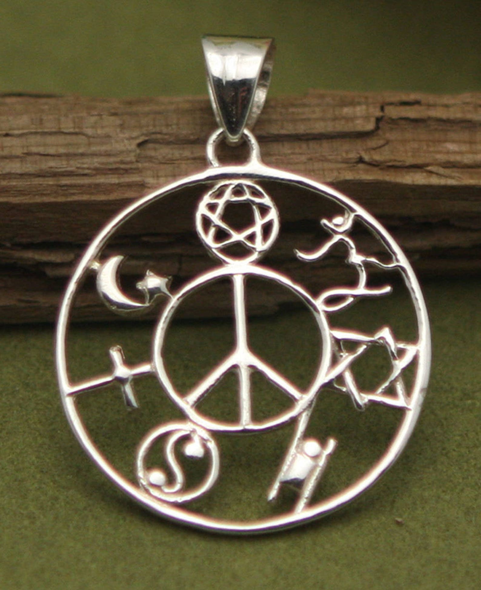 COEXIST Sterling Silver Pendant COEXIST Pendant COEXIST - Etsy