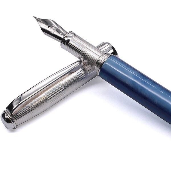 Blue Resin Fountain Pen - Etsy
