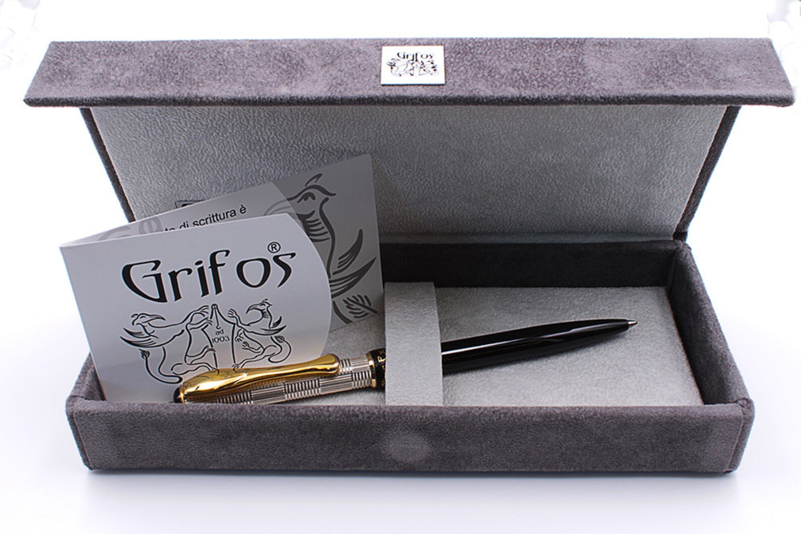 Pen Set Handmade in Italy Sterling Silver Black Lacquer - Etsy