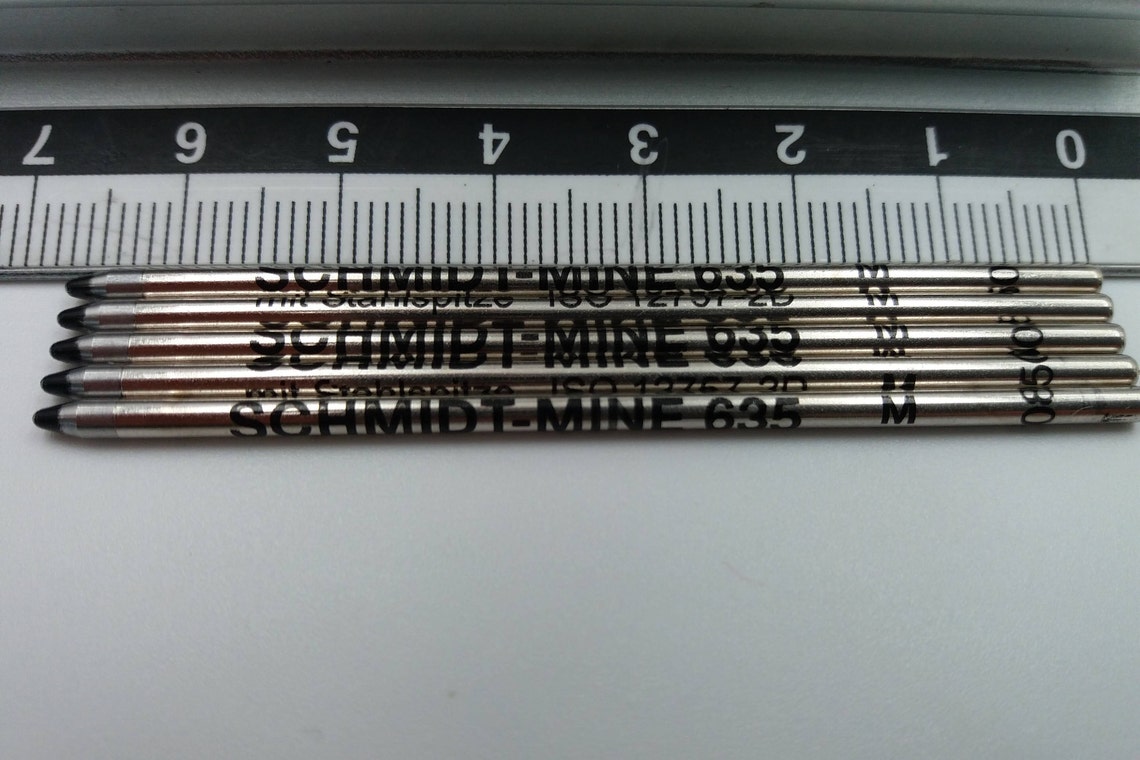 Schmidt-mine 635 M Refill Set 5 Pcs for Mini Pen Black Ink | Etsy