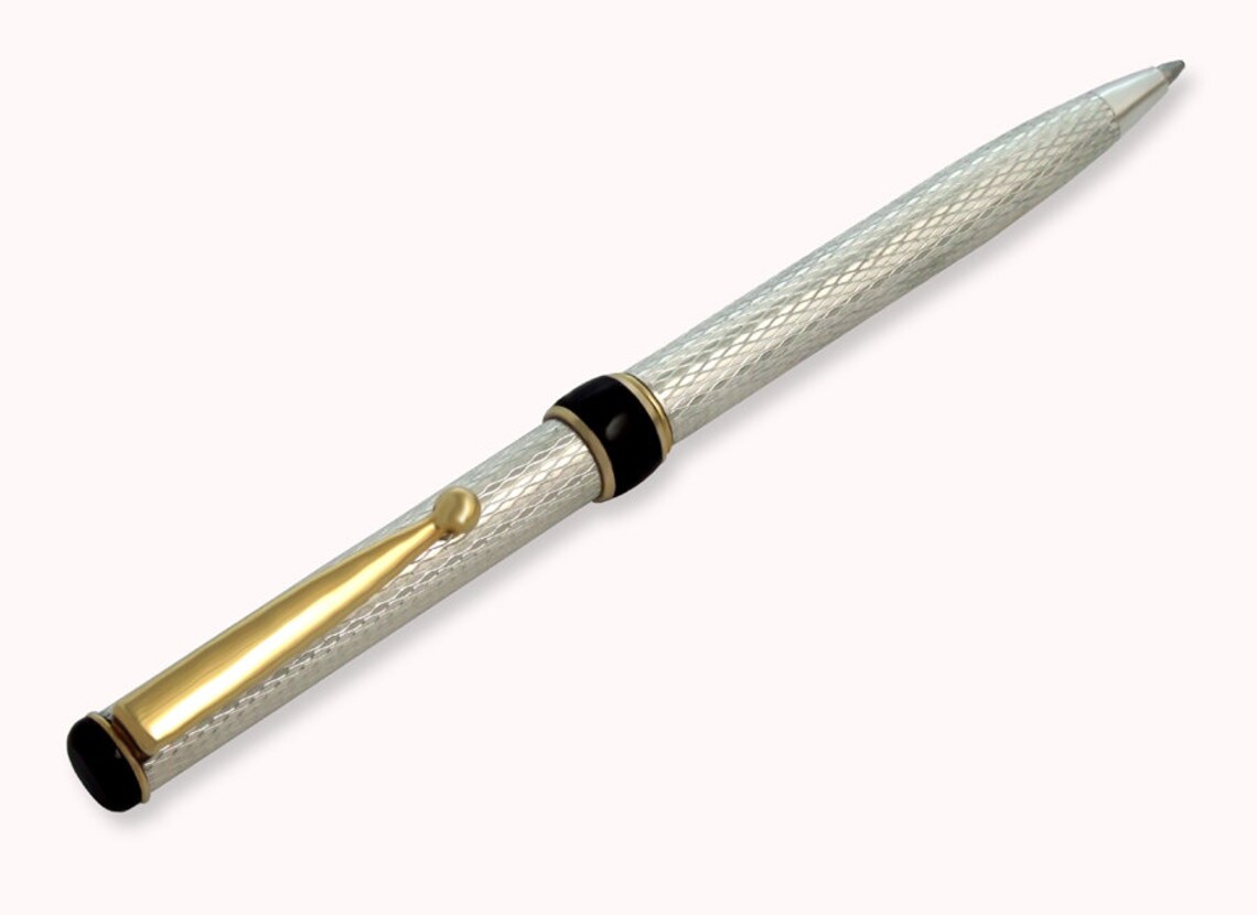 Handcrafted Ballpoint Pen Sterling Silver 925 Handmade in - Etsy