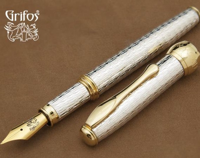 Sterling Silver Handmade Fountain Pen Hallmarked 925 Fine Writing ...