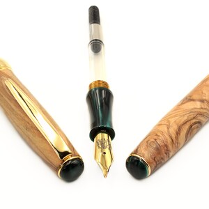 Italian Artisan Fountain Pen – Mediterranean Olive Wood & Shades of ...