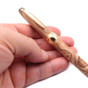 Italian Artisan Fountain Pen – Mediterranean Olive Wood & Shades of ...