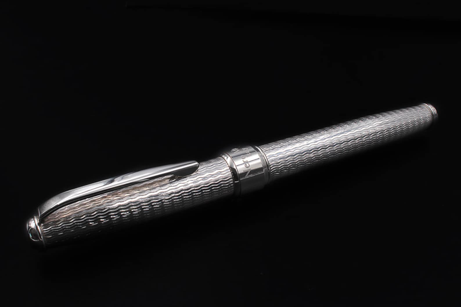 Handmade Fountain Pen Sterling Silver Chevron Hallmarked 925 Made in ...