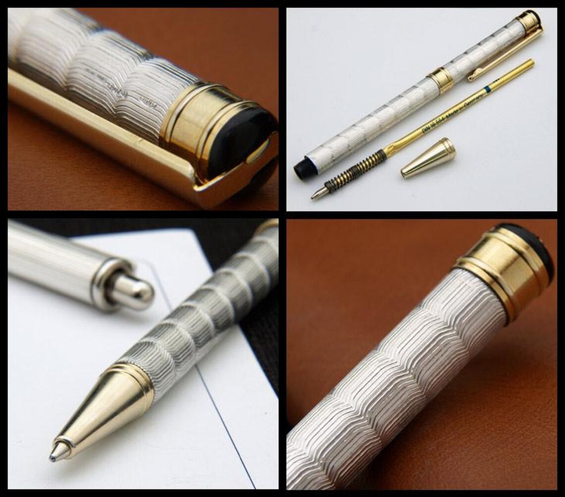 Women's Ballpoint Pen Solid Sterling Silver Hallmark 925 - Etsy