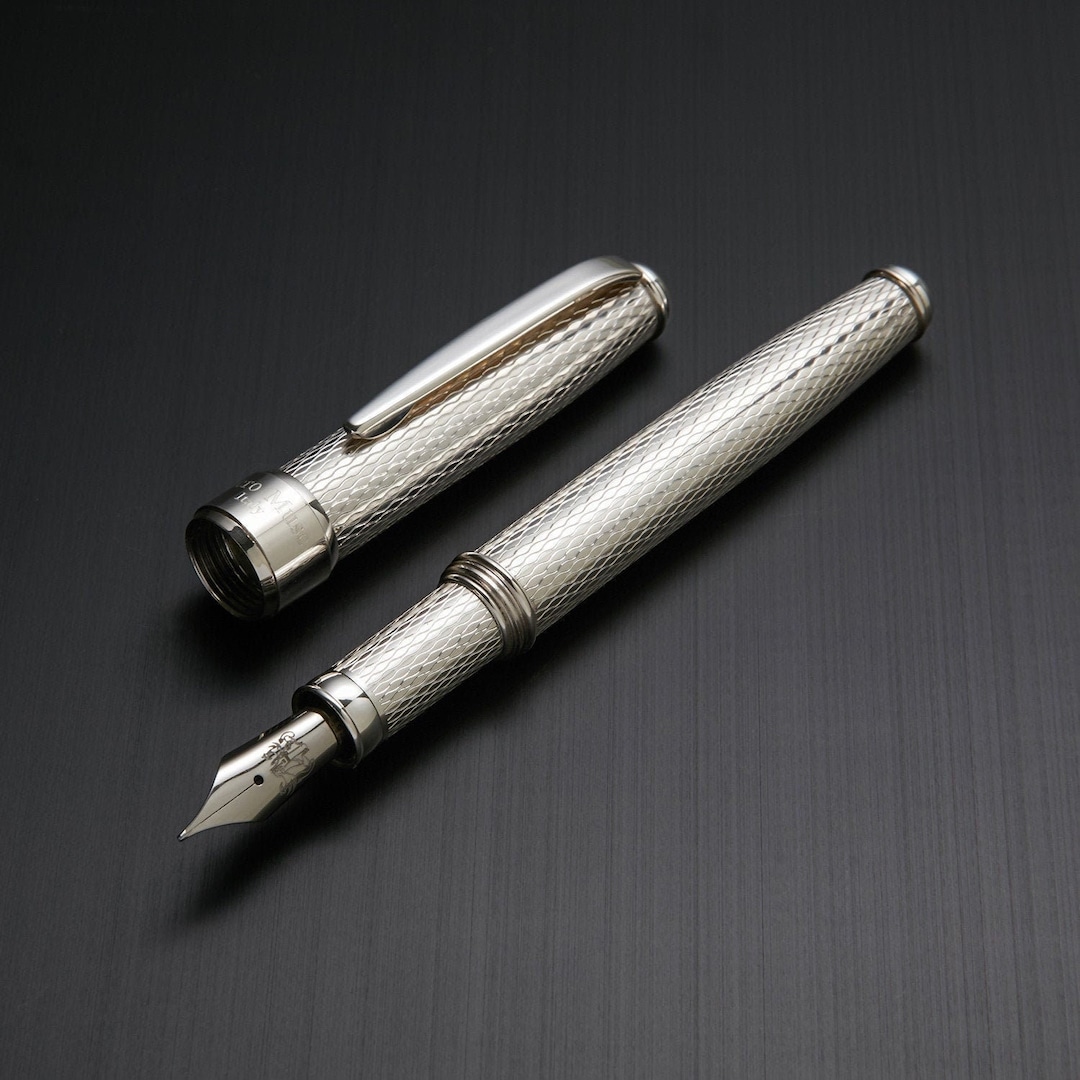 Italian Crafted Sterling Silver Fountain Pen: Classic Barley Pattern - Etsy
