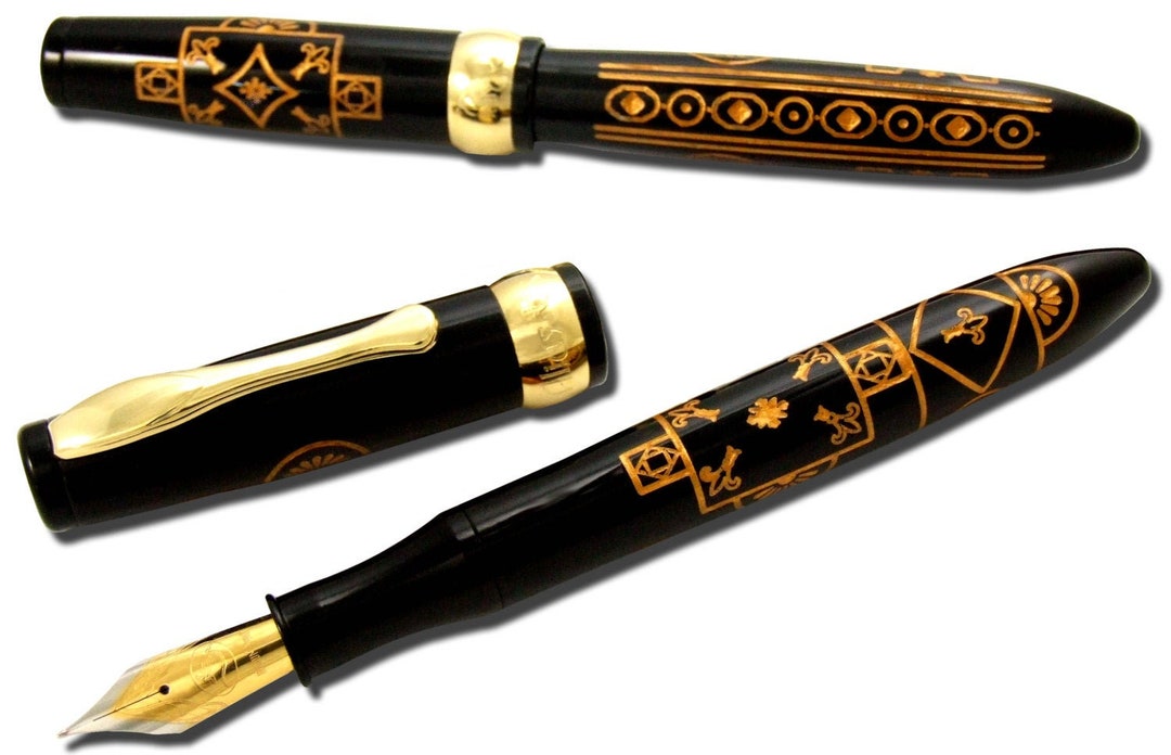 Handcrafted Fountain Pen Made in Italy Black Resin Belvedere Gallery ...