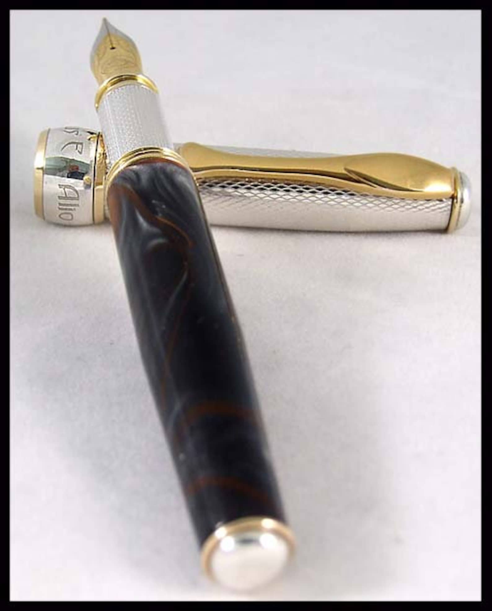 Pen Set Handmade in Sterling Silver Multi Color Resin Italian - Etsy