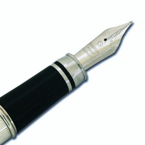 Handmade Fountain Pen Sterling Silver Body Fine Lines Pattern - Etsy