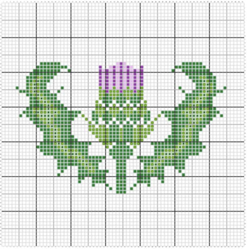 Scottish Thistle - Mini - Cross-stitch Pattern - Etsy