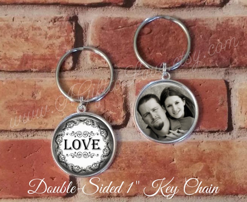 SALE Double-sided Love Keychain Photo Key Chain - Etsy