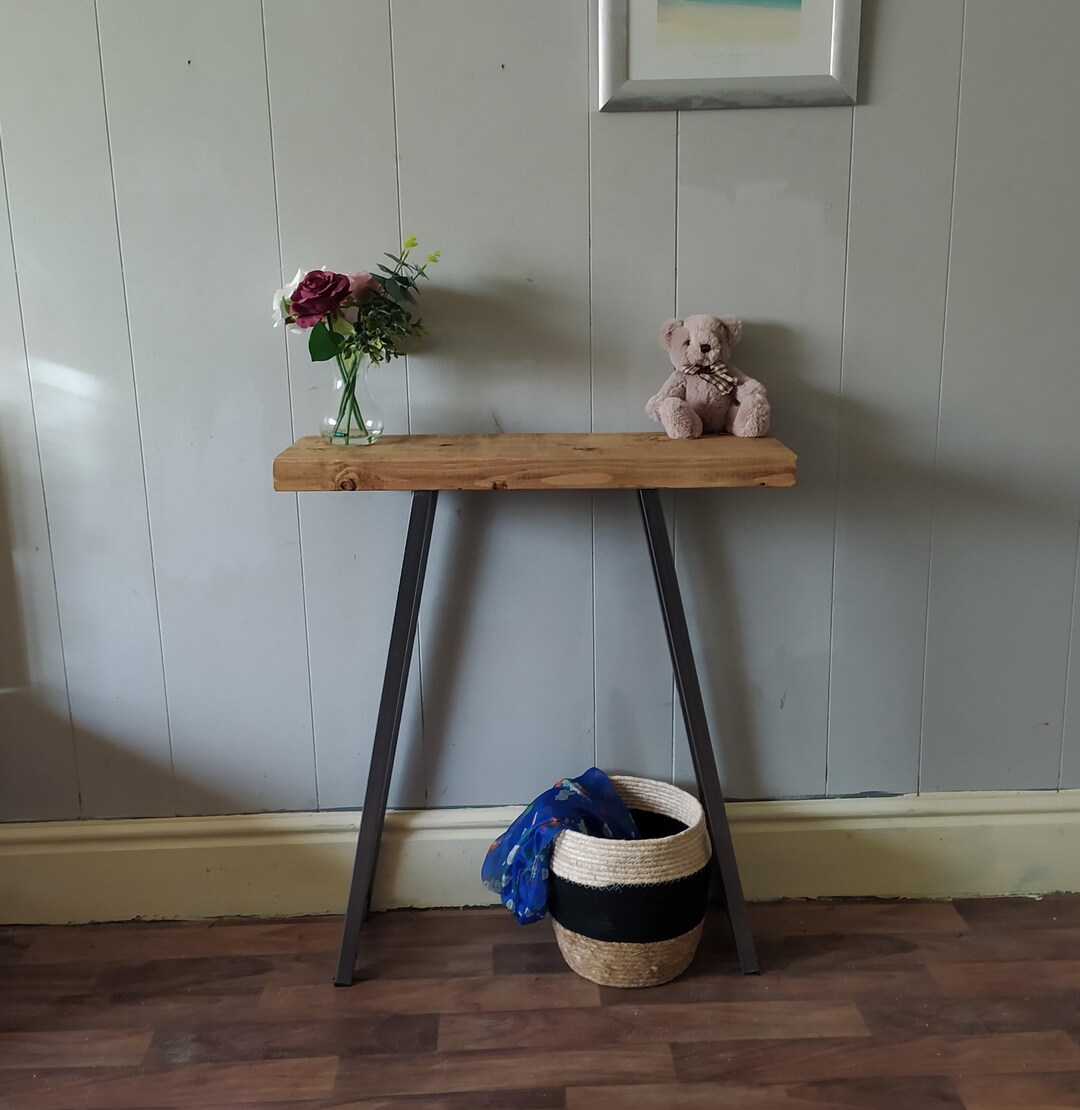 Console Table, Splayed Leg, Tall Hall Table, Solid Wood Entryway Table ...