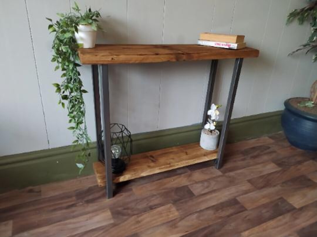 Console Table, Solid Wood, Tall Hall Table, Ideal for Small Spaces - Etsy