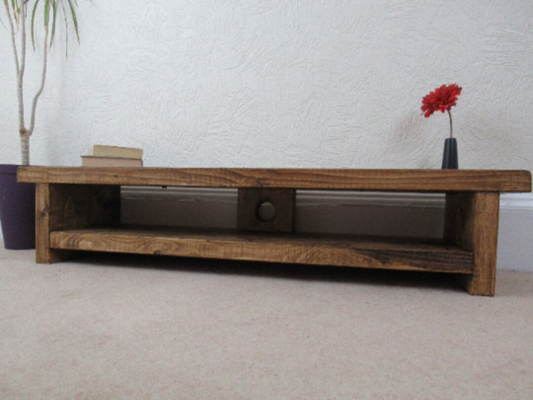 Low Tv Stand Rustic Tv Unit / Table for Large Lcd Tv's - Etsy