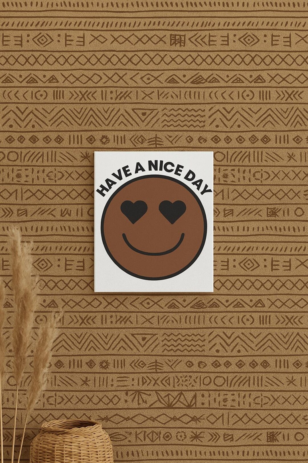 Smiley Face Canvas Art: Motivational Positive Wall Decor - Etsy