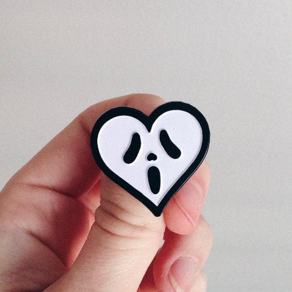 Scream Heart Pin glow in the Dark | Etsy