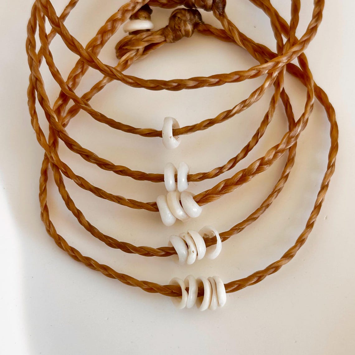 Customizable Hawaiian Puka Shell Braided Bracelet. - Etsy