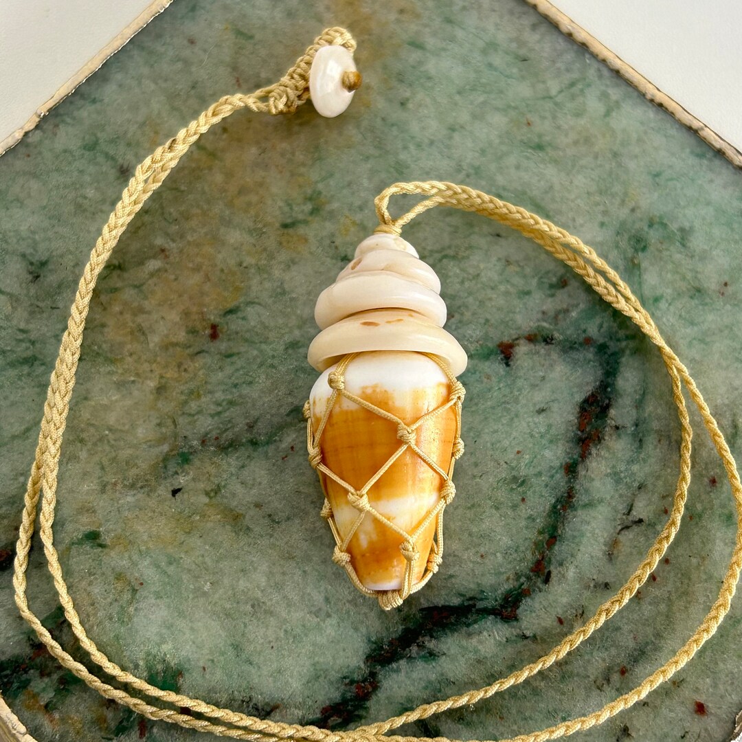 Hawaiian Puka and Cone Shell Ice Cream Necklace - Etsy