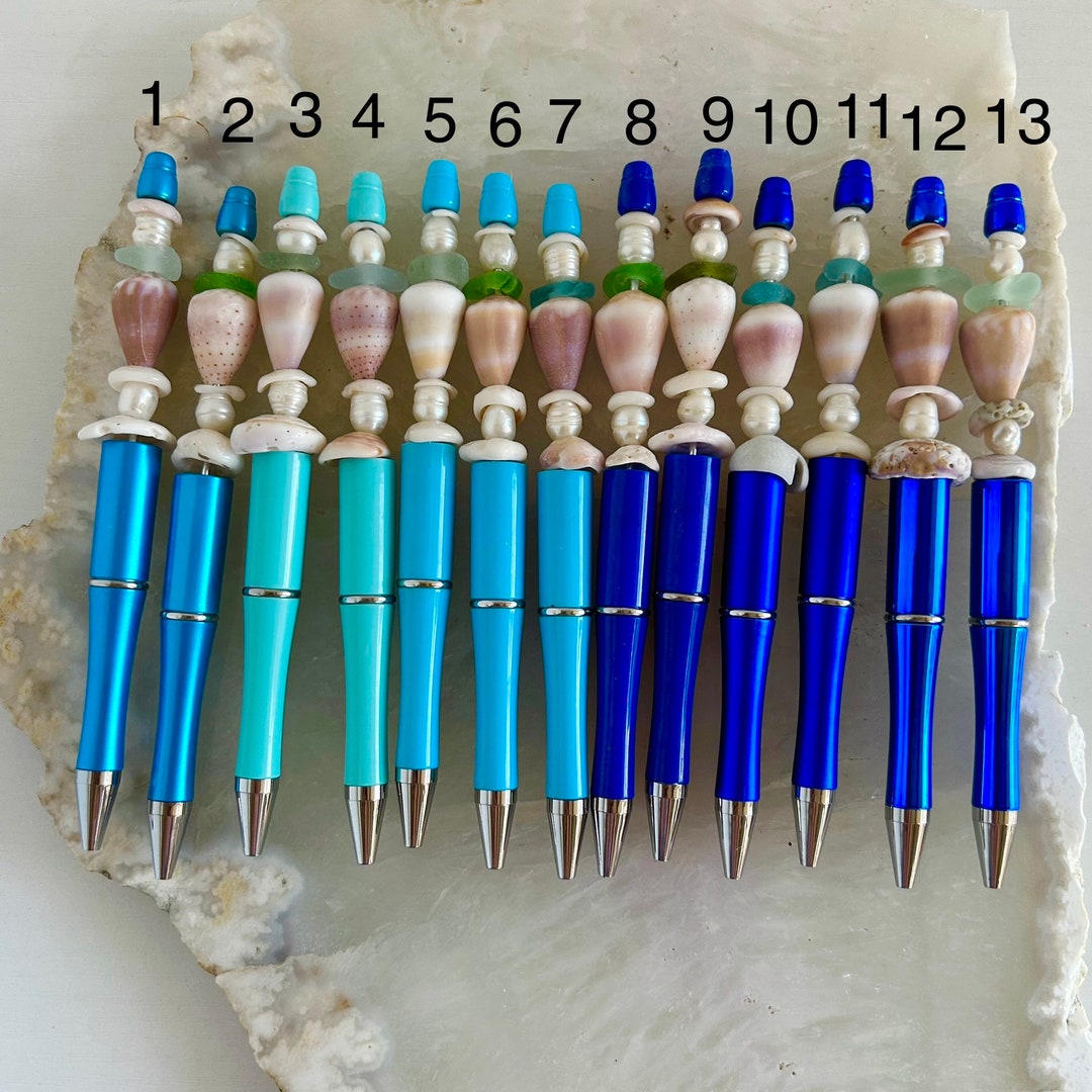 Hawaiian Shells and Sea Glass Fidget Pen Spinning Puka Shells Stress ...