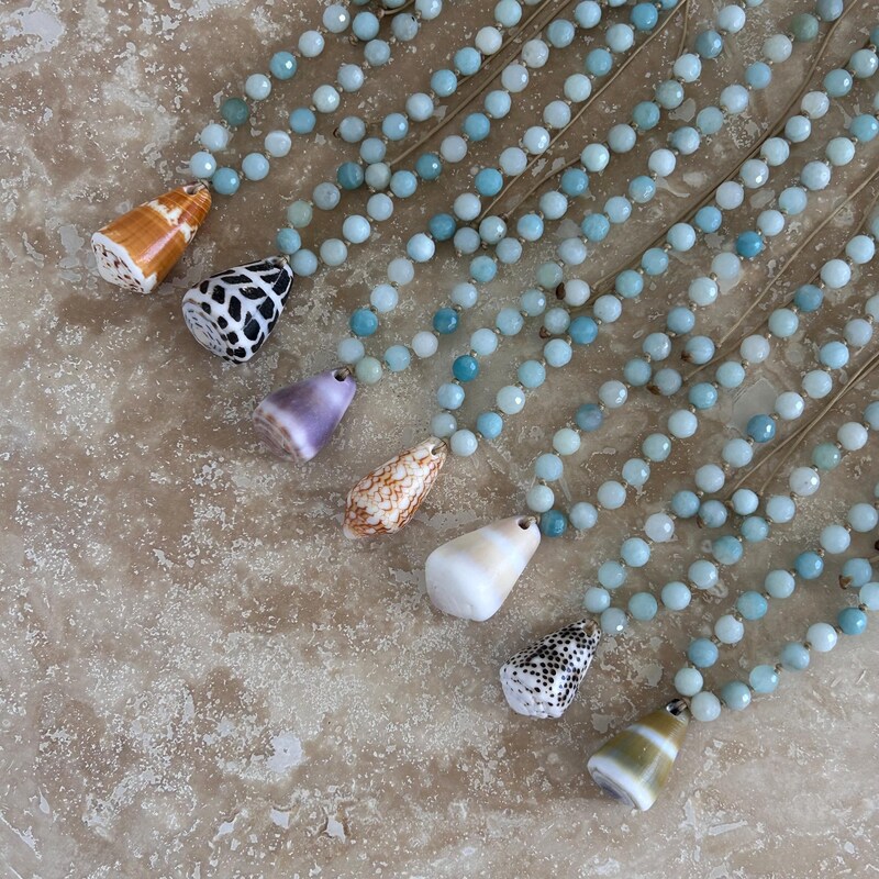 Cone Shell Beaded Necklace - Etsy