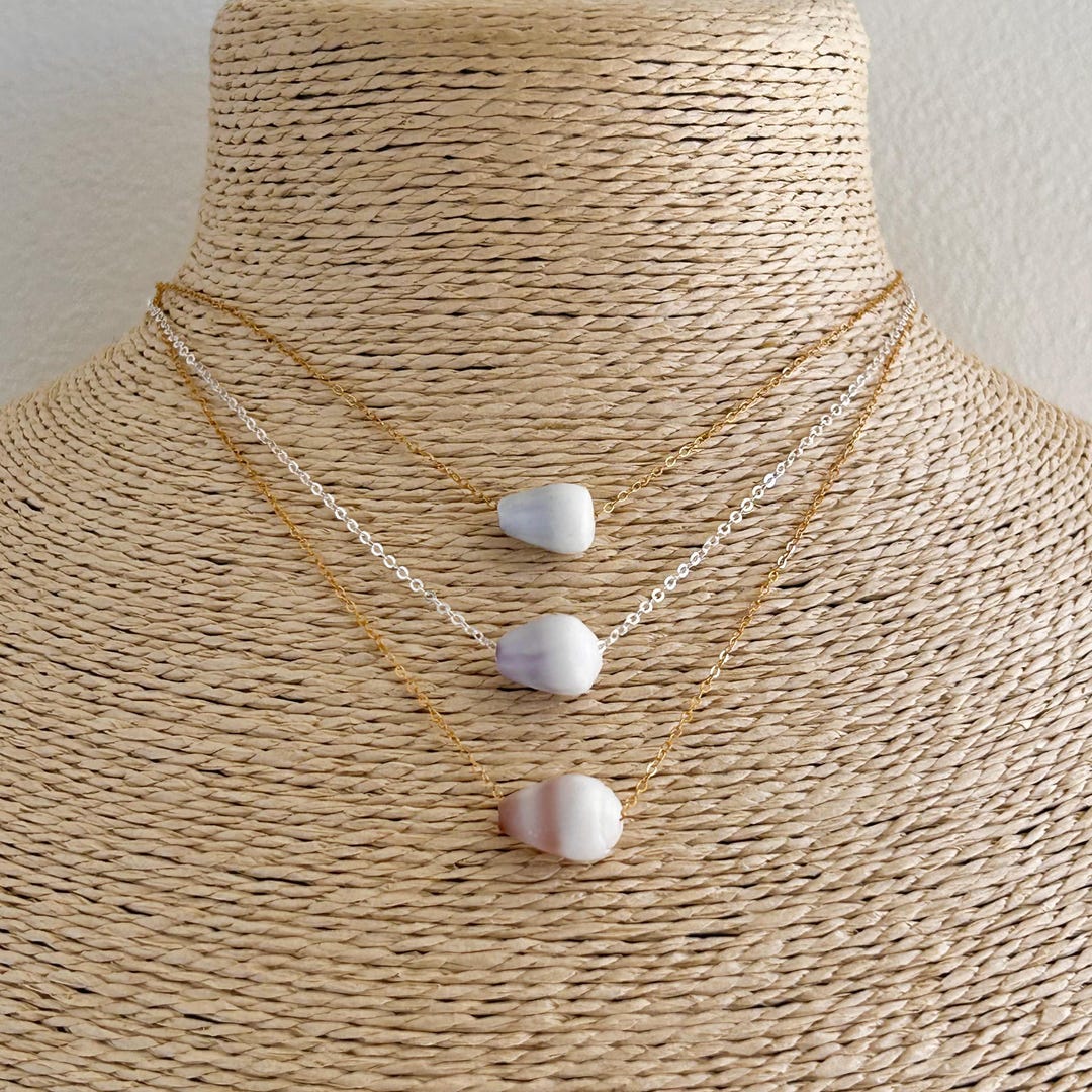 Customizable Floating Hawaiian Cone Shell 18” Necklace 14k Gold Filled ...