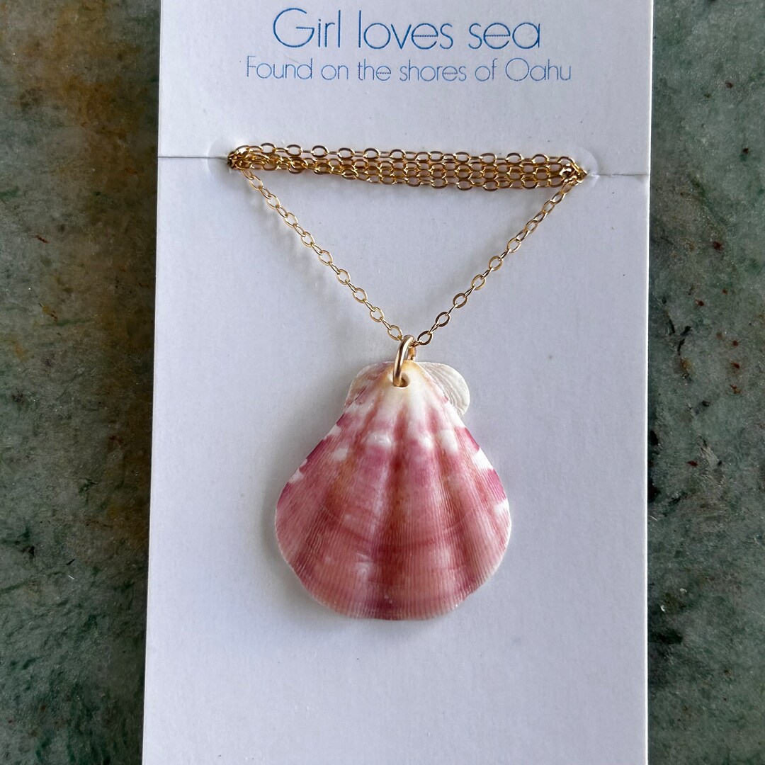 14k Gold Fill Japanese Pecten Clam Shell Necklace - Etsy