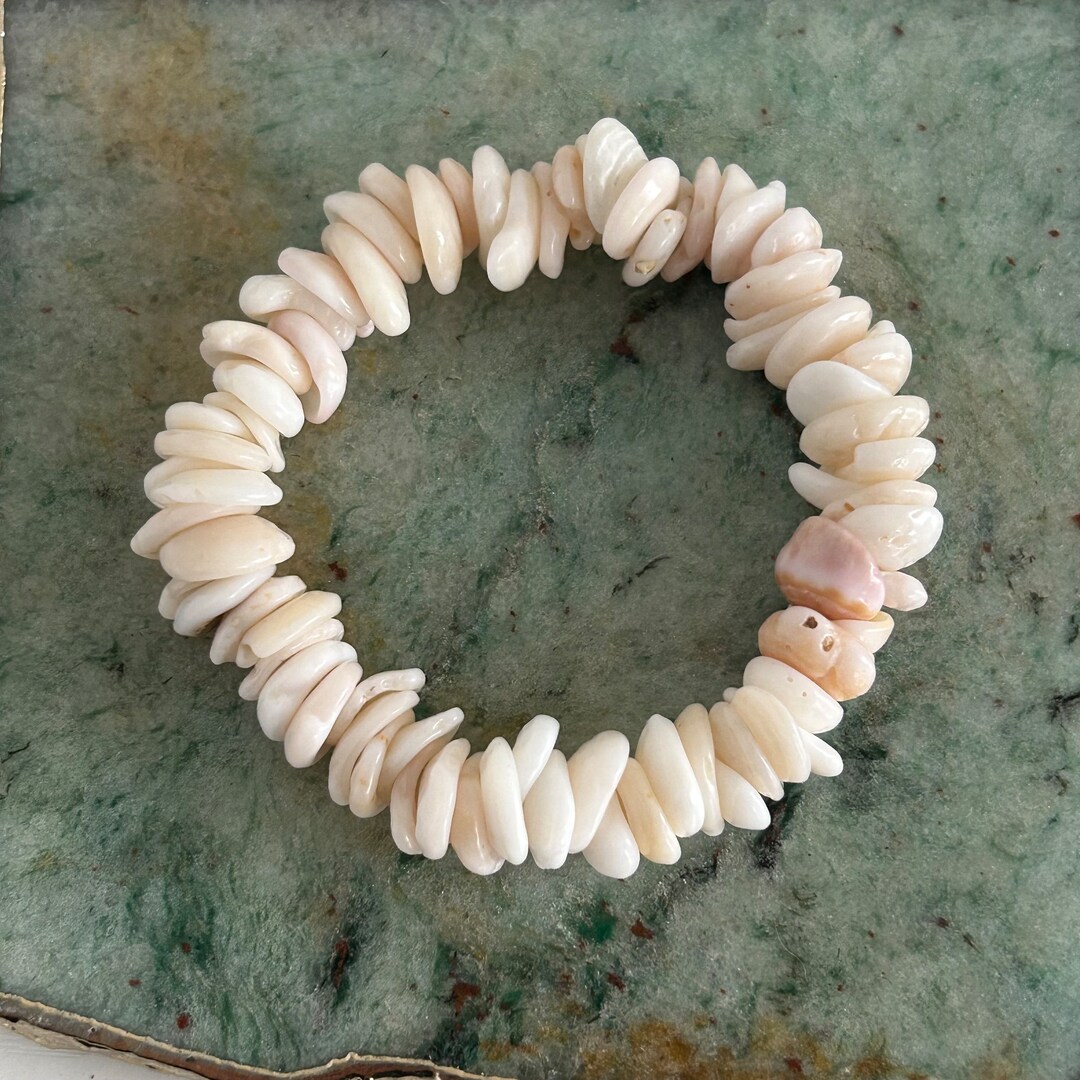 Size 6 Inch Genuine Hawaiian Puka Shell Stretch Bracelet - Etsy
