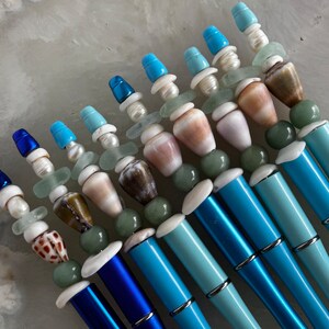 Hawaiian Shells and Sea Glass Fidget Pen Spinning Puka Shells Stress ...