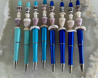 Hawaiian Shells and Sea Glass Fidget Pen Spinning Puka Shells Stress ...