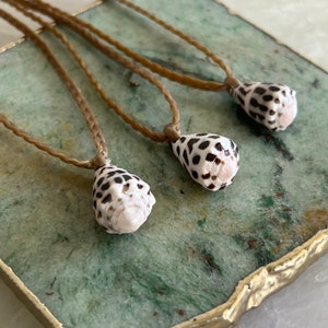 Custom Hebrew Cone Shell Braided Necklace - Etsy