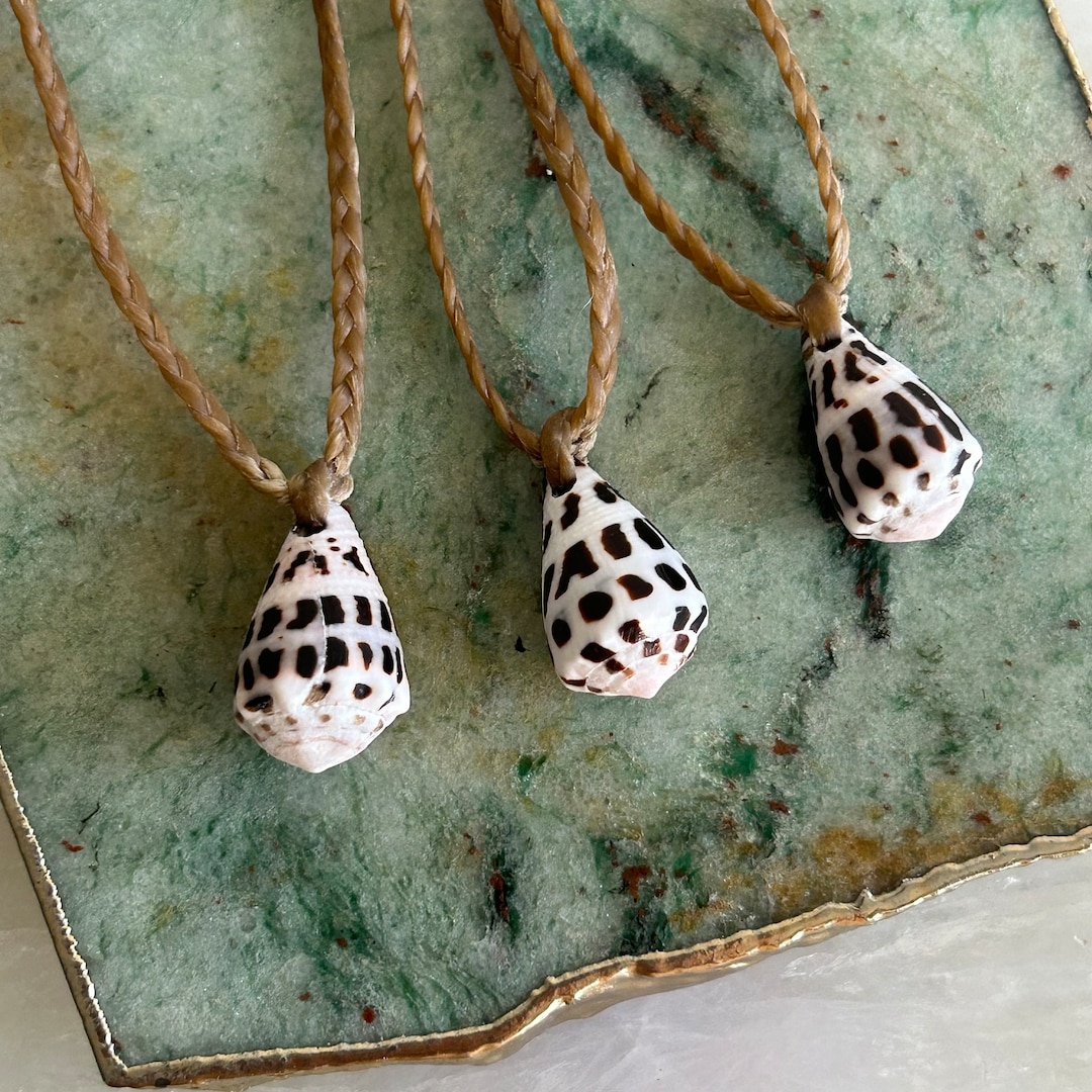 Custom Hebrew Cone Shell Braided Necklace - Etsy