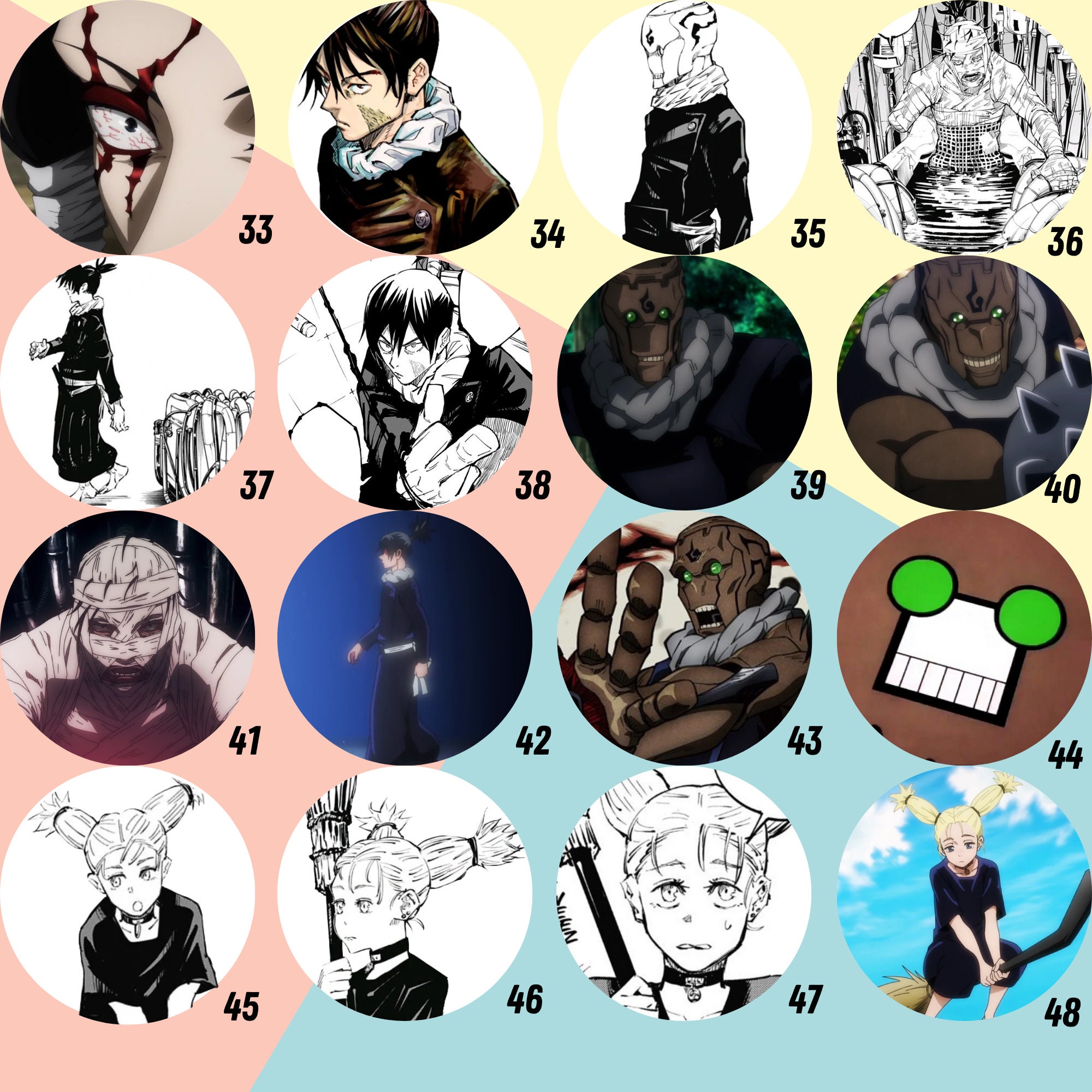 JJK Kyoto Students Pinback Buttons | Etsy