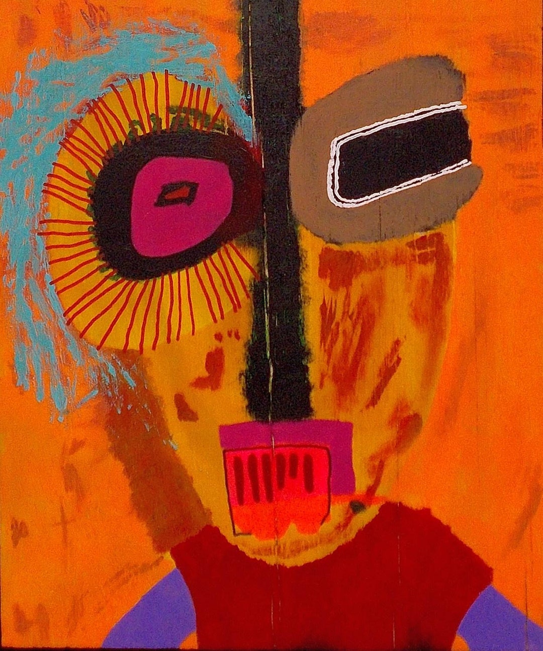 UPTOWN RULER Hoke Abstract Outsider Painting Art Brut Raw Vision ...