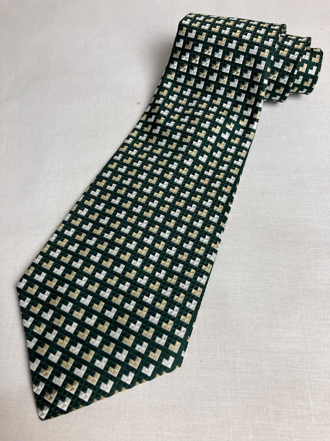 Vintage 1970's Wide Kipper Tie Made in Malta Jacquard Woven Polyester ...