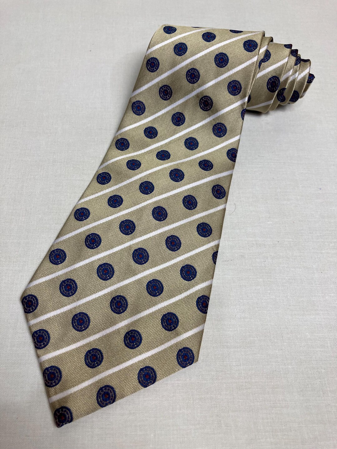 Vintage 1970's Wide Kipper Tie Made in Malta Jacquard Woven Polyester ...