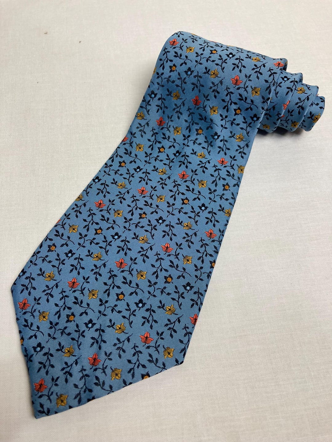 Vintage 1970's Wide Kipper Tie Made in Malta Jacquard Woven Polyester ...