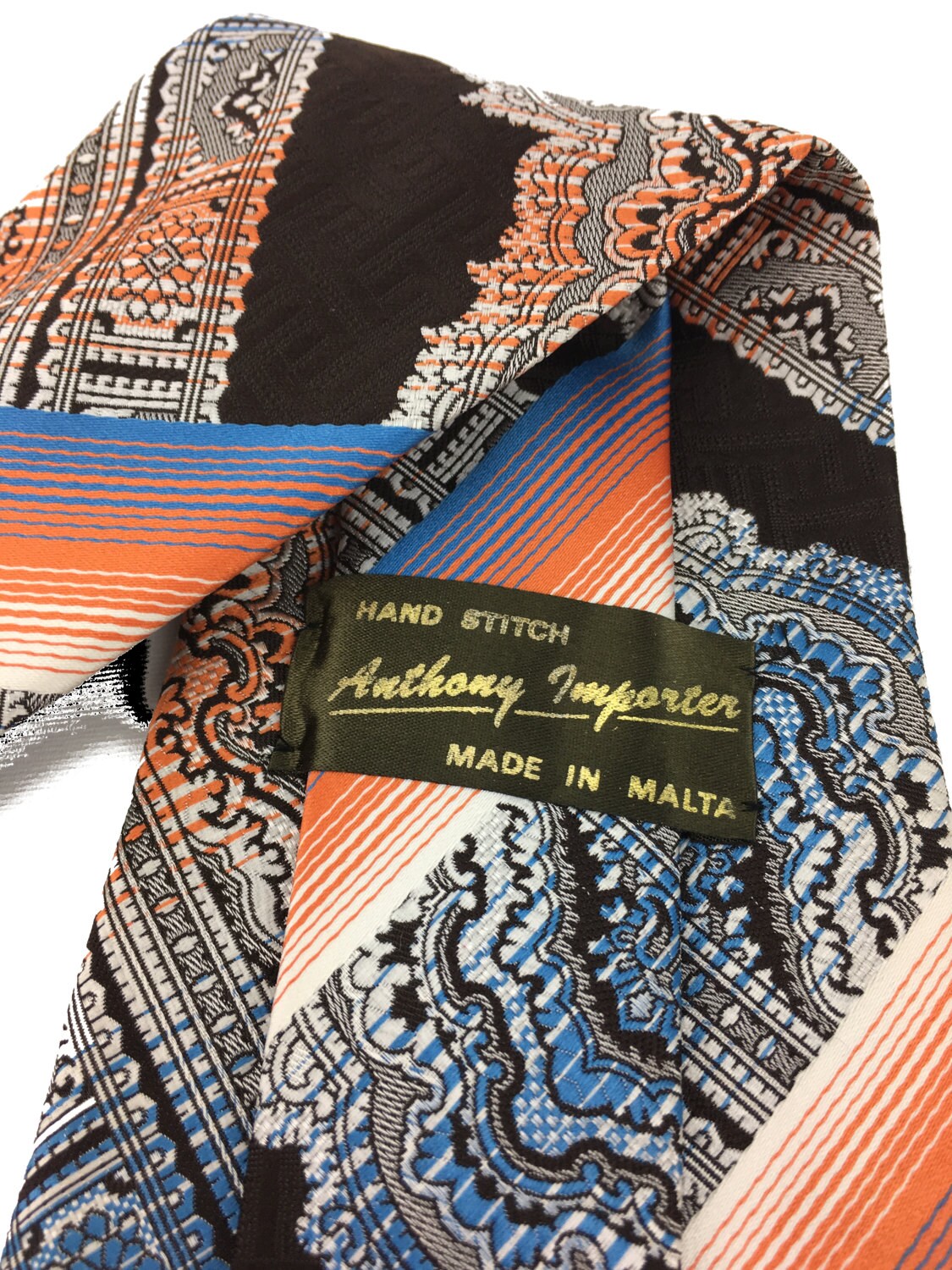 Vintage 1970's Wide Kipper Tie Super Bright and Funky Made in Malta ...