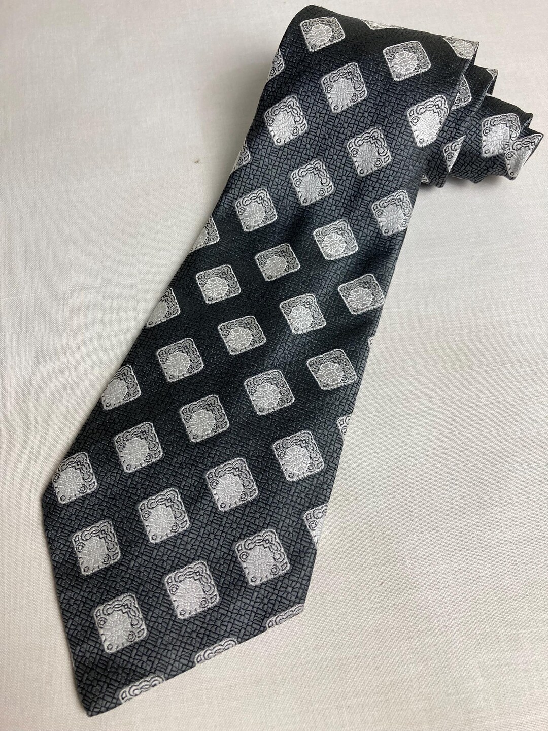 Vintage 1970's Wide Kipper Tie Made in Malta Jacquard Woven Polyester ...