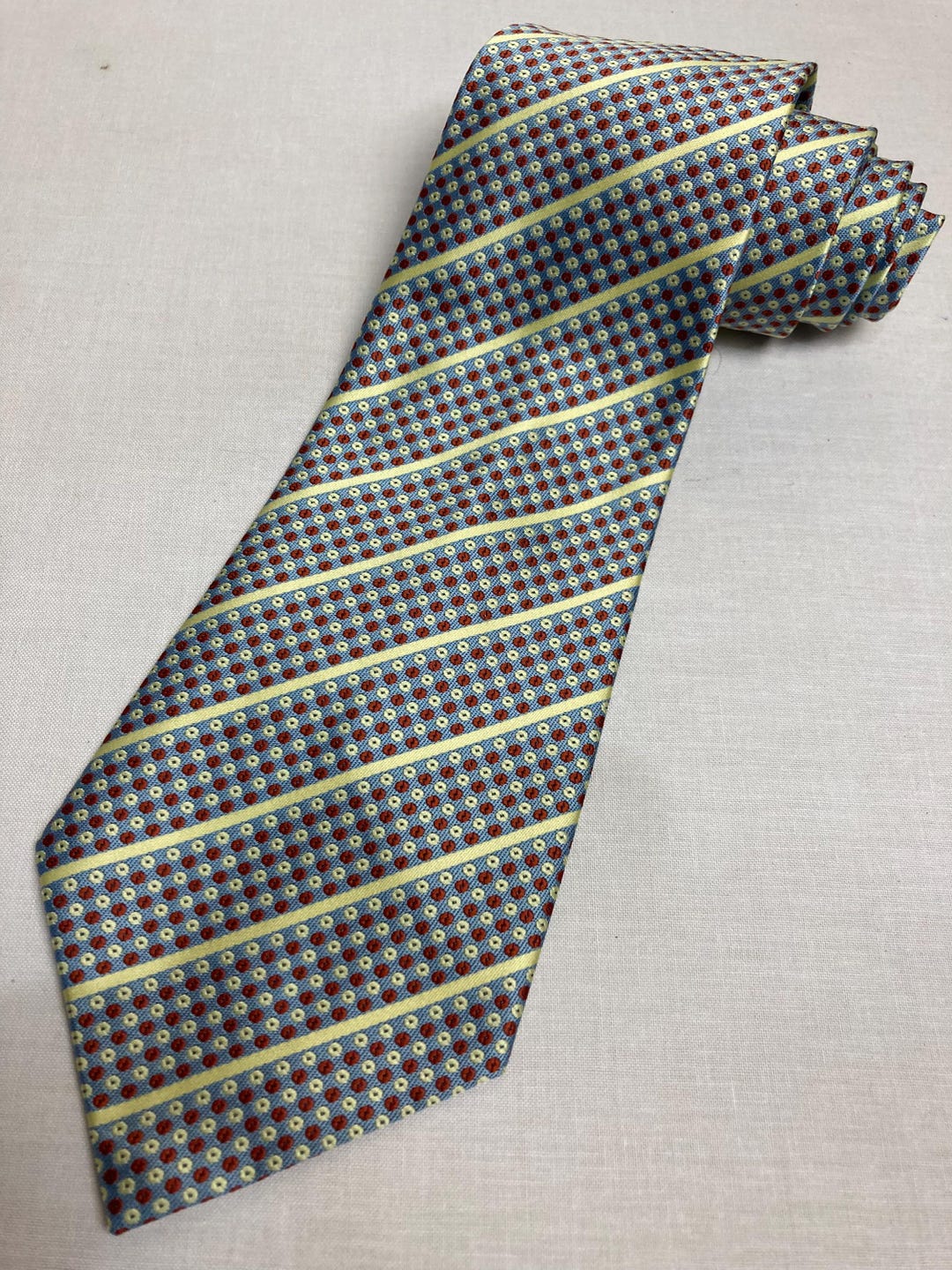 Vintage 1970's Wide Kipper Tie Made in Malta Jacquard Woven Polyester ...