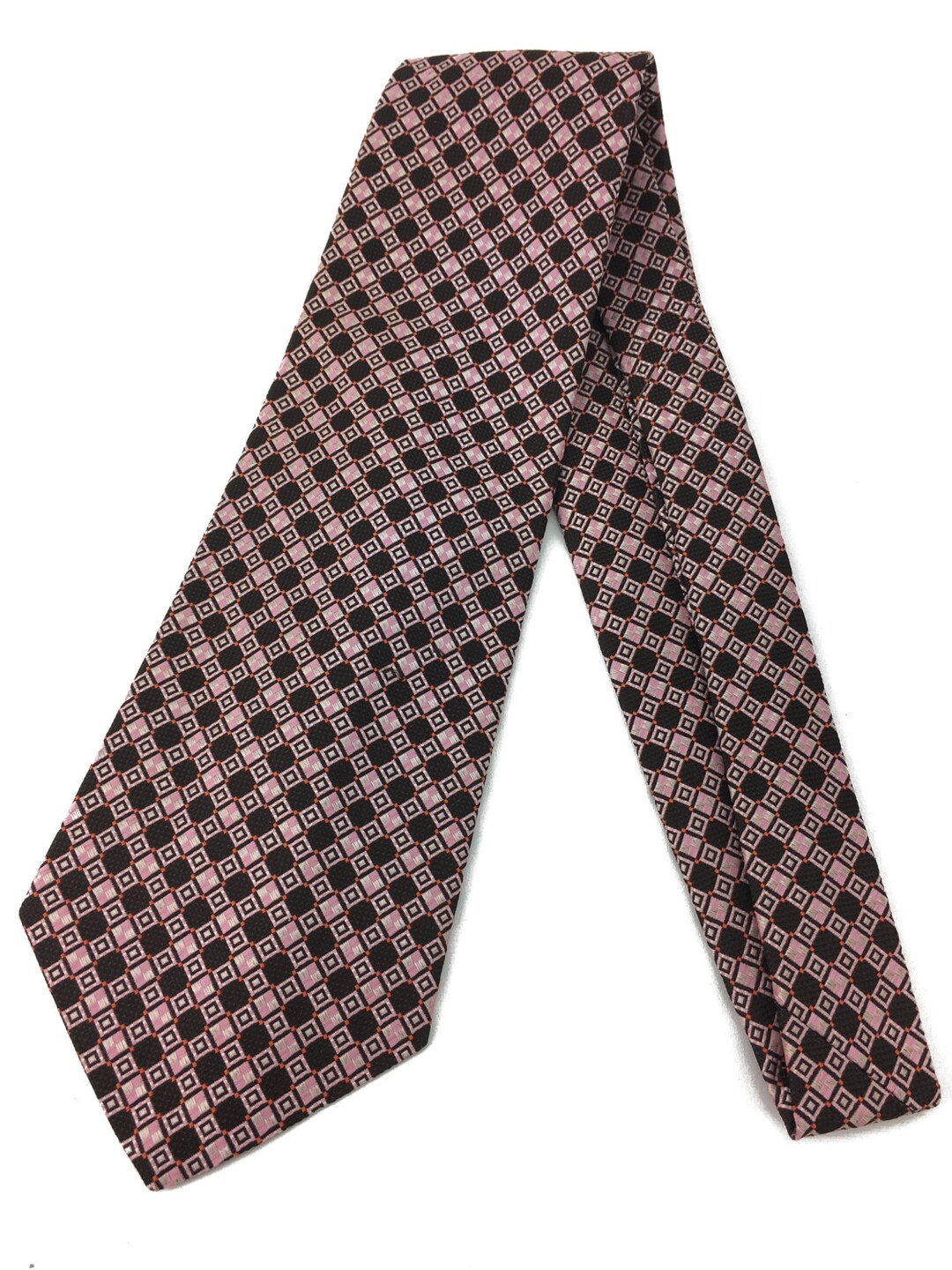 Vintage 1970's Wide Kipper Tie Diamond Check Made in - Etsy