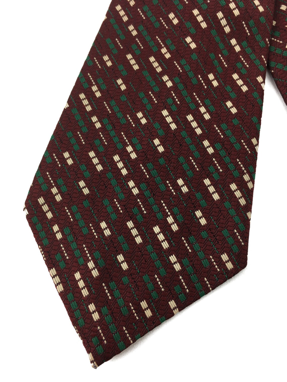 Vintage 1970's Wide Kipper Tie Geometric Check Pattern Made in Malta ...