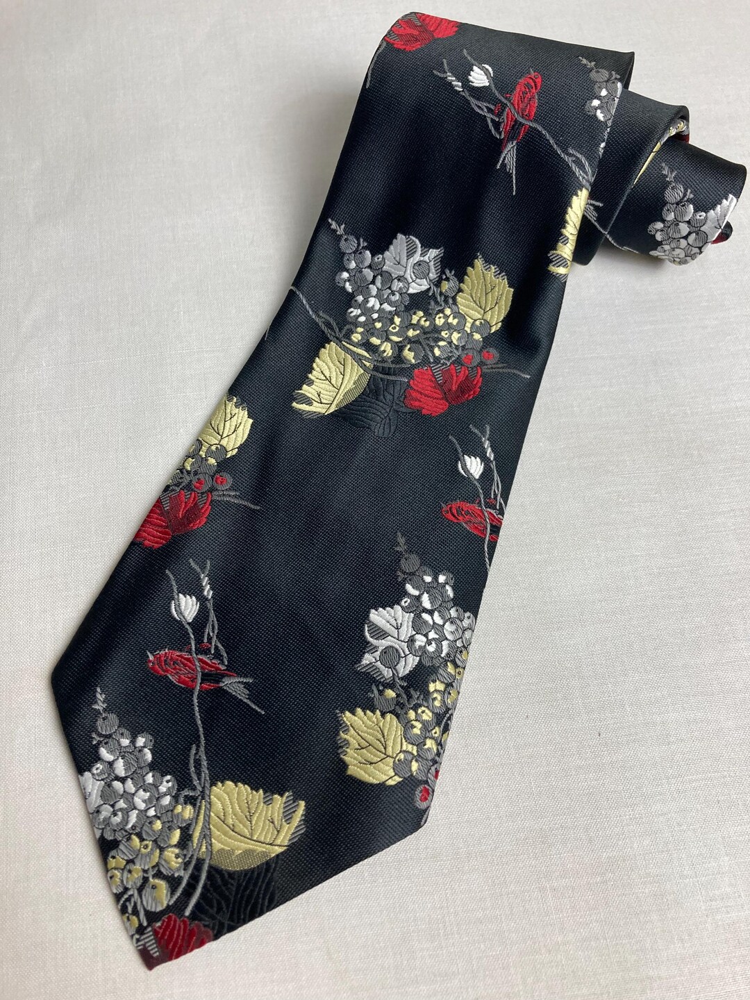 Vintage 1970's Wide Kipper Tie Made in Malta Jacquard Woven Polyester ...