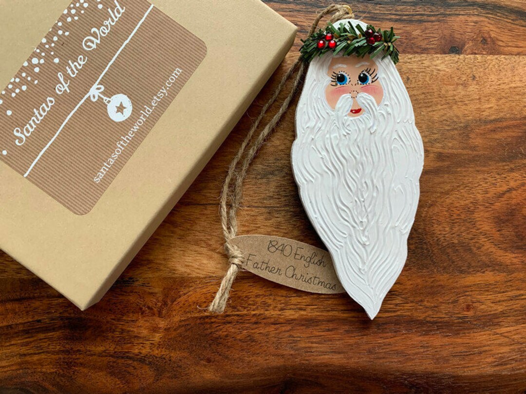 English Father Christmas 1840 Santa Claus Ornament Primitive Christmas ...