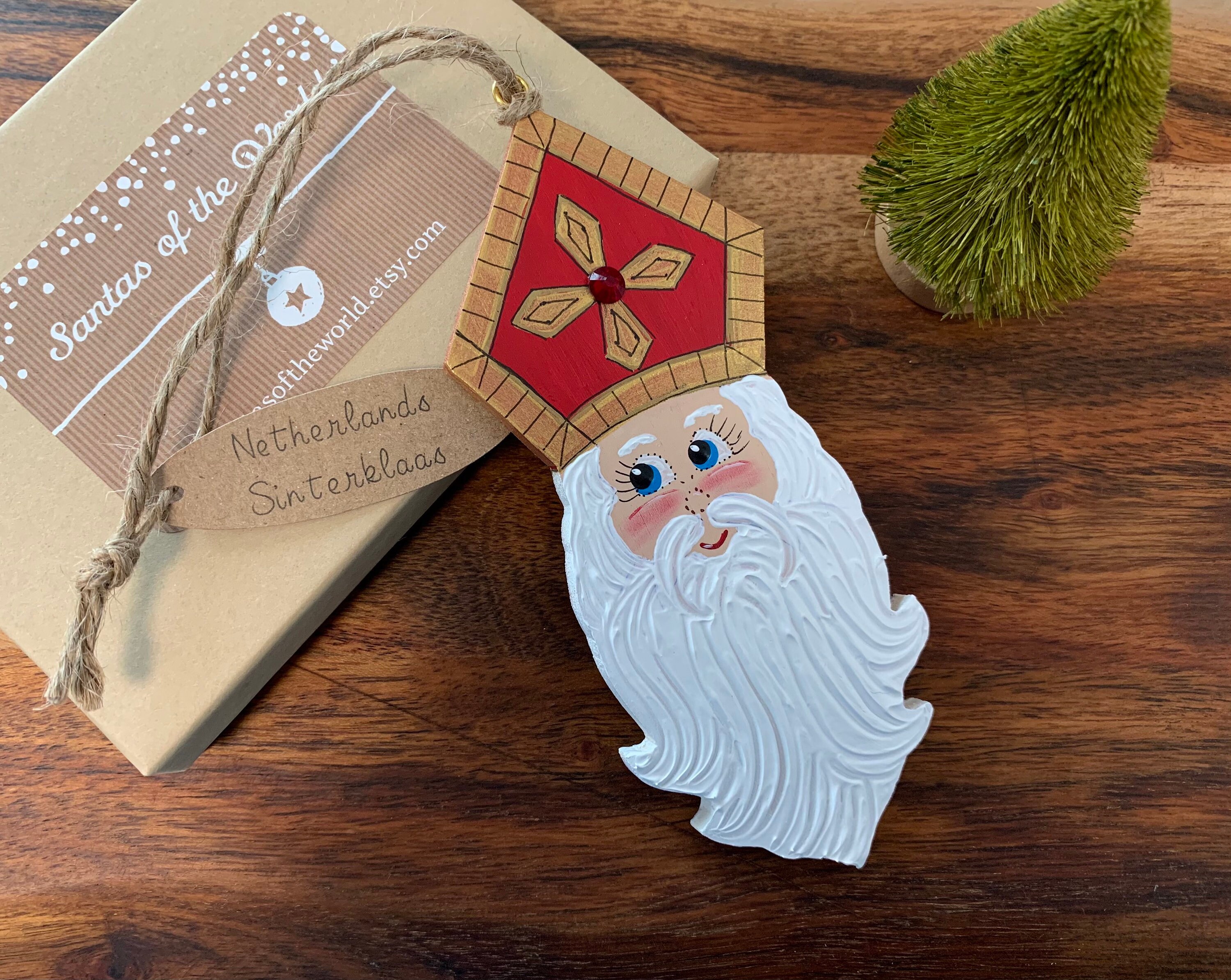 Dutch - Netherlands Sinterklaas Santa Claus Ornament Handcrafted ...