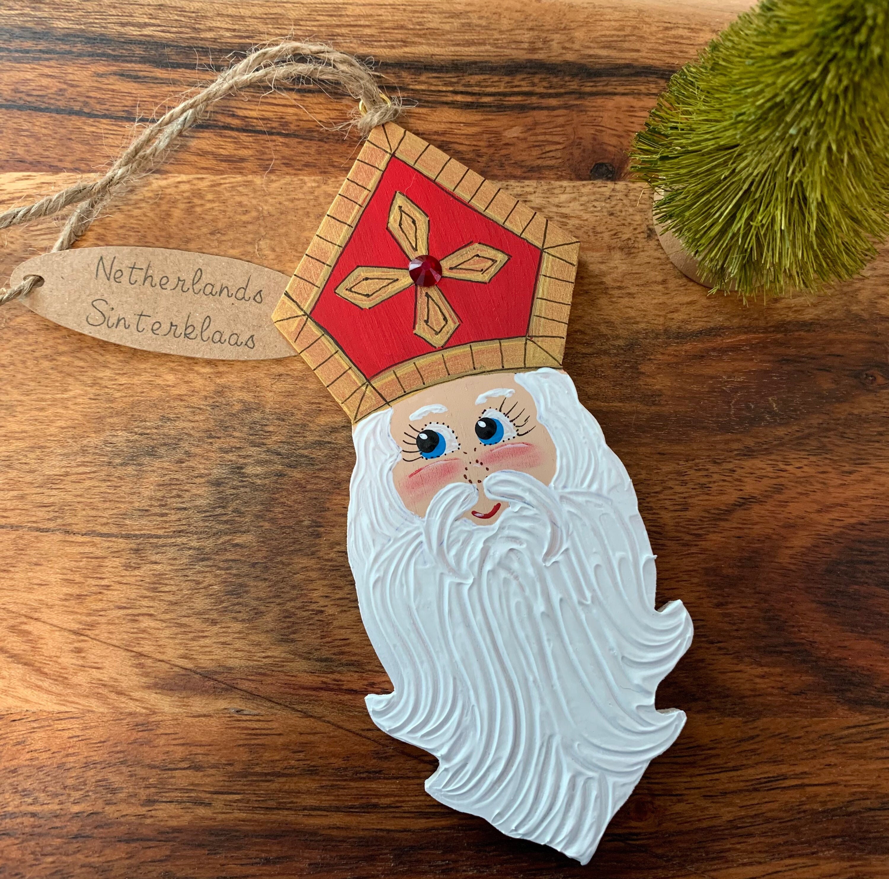 Dutch - Netherlands Sinterklaas Santa Claus Ornament Handcrafted ...