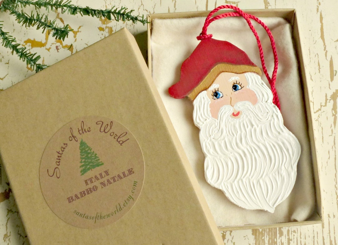 Babbo Natale Italian Santa Claus Christmas Tree Ornament Painted ...