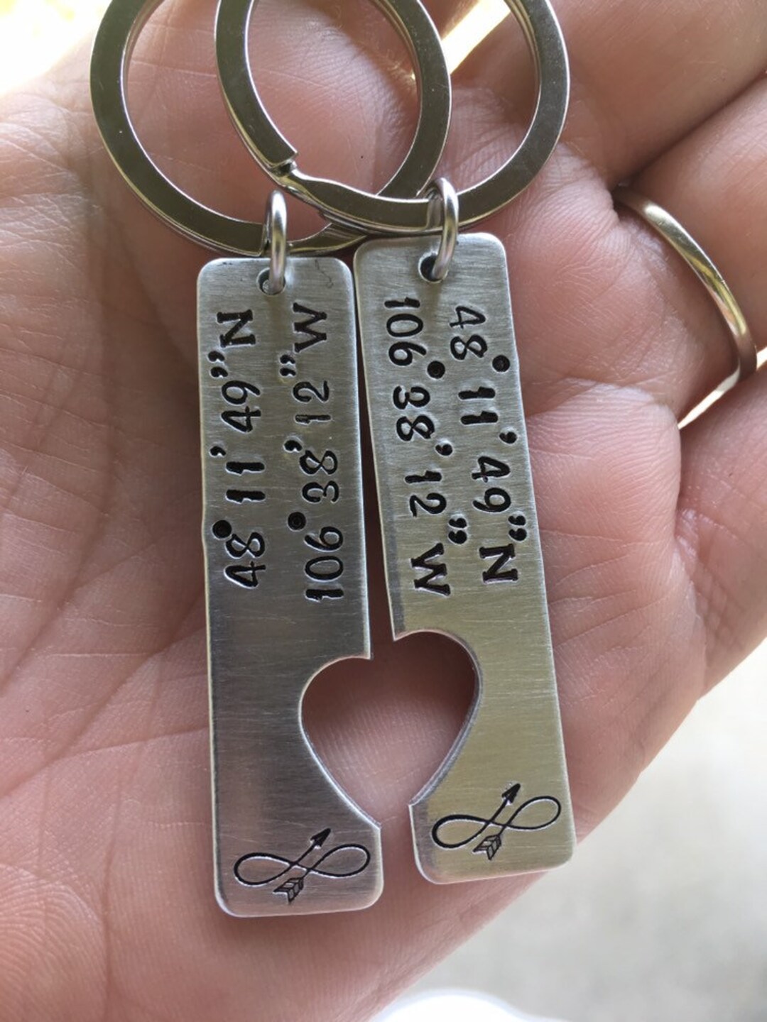 Where Our Love Meets Coordinates Keychains - Etsy