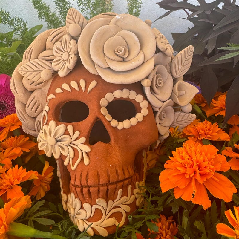 Clay Skull - Etsy